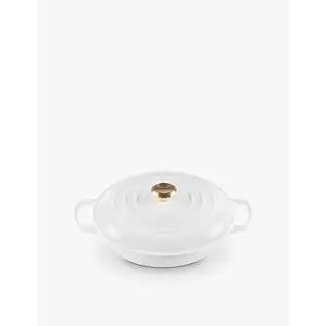 LE CREUSET Signature Shallow Cast-iron Casserole Dish - White