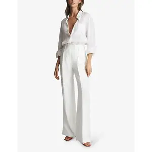 REISS Campbell Linen Shirt - White