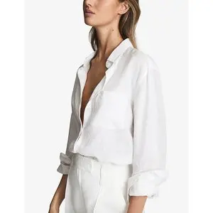REISS Campbell Linen Shirt - White