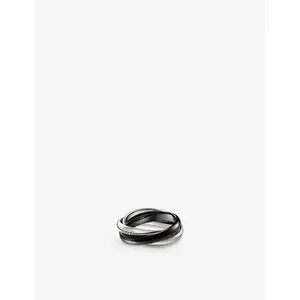 CARTIER Trinity Medium 18ct White-gold And Ceramic Ring