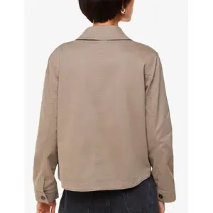 Whistles Marie Boxy-fit Cotton Jacket - Cream