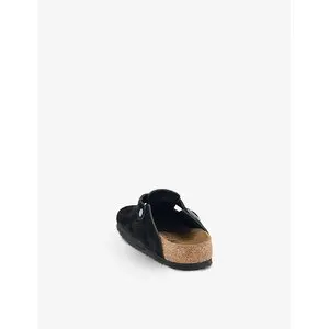 BIRKENSTOCK Boston Logo-embossed Suede Clogs