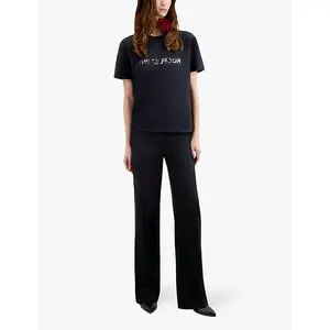 The Kooples Logo Text-print Cotton T-shirt