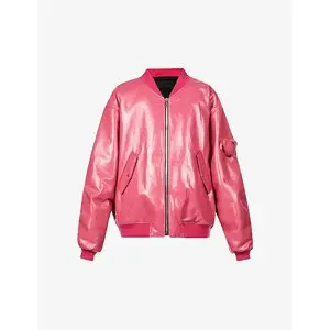 Prada Oversized Leather Bomber Jacket
