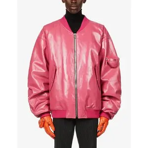 Prada Oversized Leather Bomber Jacket
