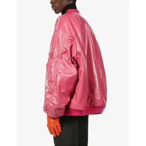 Prada Oversized Leather Bomber Jacket
