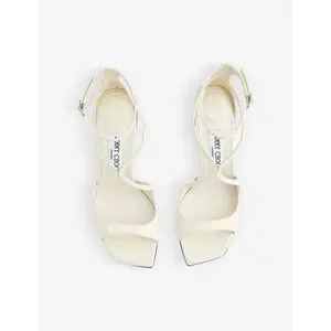 JIMMY CHOO Azia 95 Strappy Leather Heeled Sandals - Latte