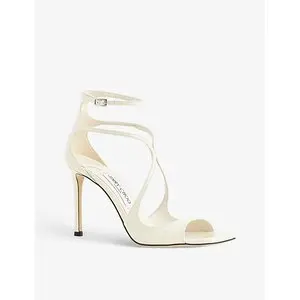 JIMMY CHOO Azia 95 Strappy Leather Heeled Sandals - Latte