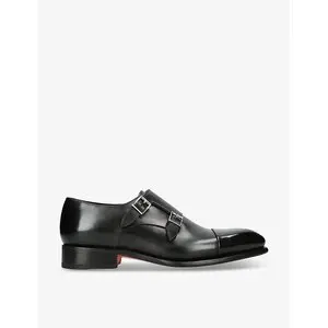 Santoni Silver Tone Loafers For Men