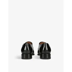 Santoni Carter Double-buckle Leather Monk Shoes - Black