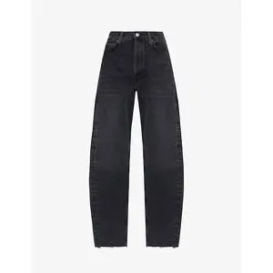 AGOLDE Luna Pieced Straight-leg High-rise Cotton Jeans - Possess
