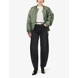AGOLDE Luna Pieced Straight-leg High-rise Cotton Jeans - Possess