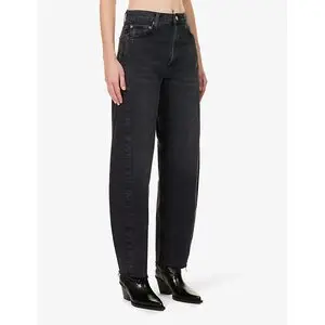 AGOLDE Luna Pieced Straight-leg High-rise Cotton Jeans - Possess