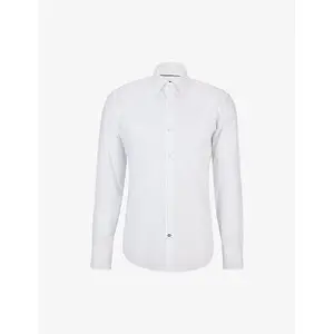 BOSS Regular-fit Long-sleeved Cotton-poplin Shirt