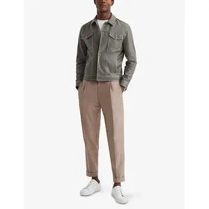 REISS Luca Leather Low-top Trainers