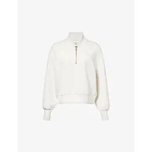 Varley Davidson Relaxed-fit Stretch-woven Sweatshirt - Ivory Marl