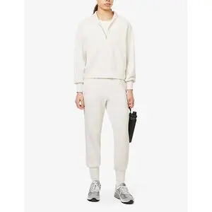 Varley Davidson Relaxed-fit Stretch-woven Sweatshirt - Ivory Marl