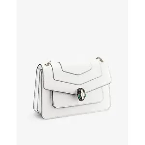 BVLGARI Forever Serpenti Leather Cross-body Bag - White