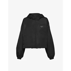 Prada Re-nylon Brand-plaque Nylon Hooded Jacket