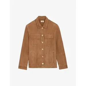 Zadig&Voltaire Kuba Flap-pocket Suede Jacket
