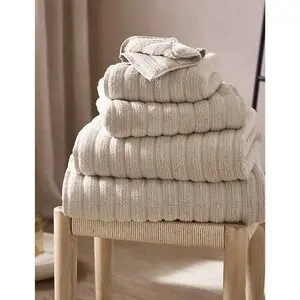 THE WHITE COMPANY Ribbed Hydrocotton Towels - Oatmeal