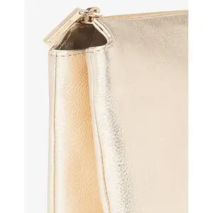 Whistles Elita Leather Clutch Bag - Gold