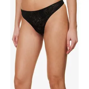 Calvin Klein Sheer Marquisette Mid-rise Stretch-lace Thong