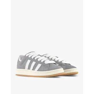 Adidas Campus 00s Brand-stripe Low-top Suede Trainers - Grey White