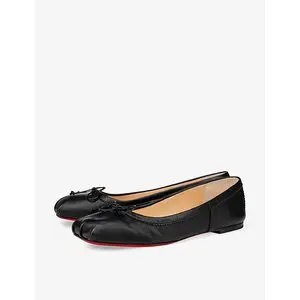 CHRISTIAN LOUBOUTIN Mamadrague Leather Flats - Black