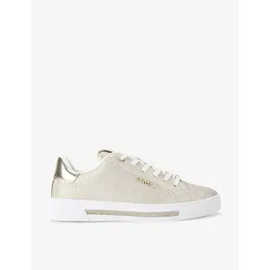 Carvela Diamond Branded Faux-leather Trainers - Gold