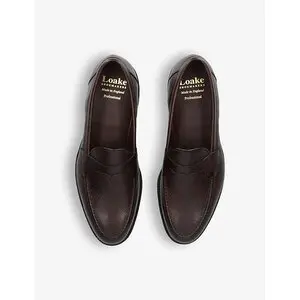 LOAKE Imperial Grained-leather Loafers - Brown