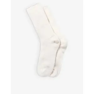 THE WHITE COMPANY Ribbed Cashmere Bed Socks Ivory