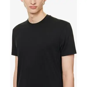 TOM FORD Brand-embroidered Crewneck Cotton-blend T-shirt - Black