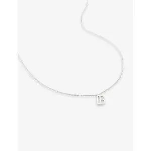 Monica Vinader Letter Charm Recycled Sterling-silver Pendant Necklace - Sterling Silver