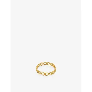 Monica Vinader Nura Open-shape Stacking Ring - Yellow Gold