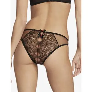 Agent Provocateur Lorna Panelled-lace And Mesh Briefs Xxxl - Black
