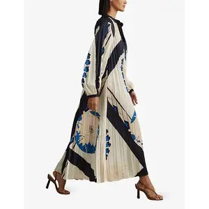 daiya printed pleated maxi dress Buy Reiss Blue Daiya Printed Pleated Maxi Dress from Next Ireland