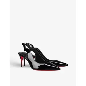CHRISTIAN LOUBOUTIN Hot Chick 70 Patent-leather Slingback Pumps - Black