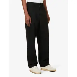 Carhartt Work In Progress Single Knee Straight-leg Cotton Trousers - Black