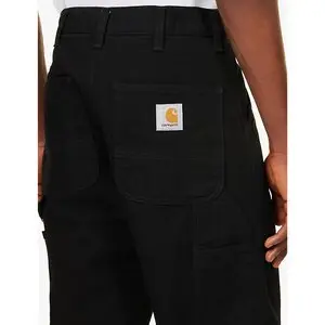 Carhartt Work In Progress Single Knee Straight-leg Cotton Trousers - Black