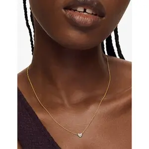 Monica Vinader Heart Lab-grown Diamond Pendant Necklace - Yellow Gold