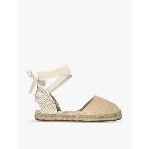 Manebí Hamptons Contrast-stitch Suede Espadrilles - Beige
