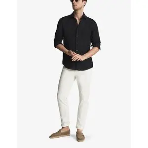 REISS Ruban Regular-fit Linen Shirt - Black