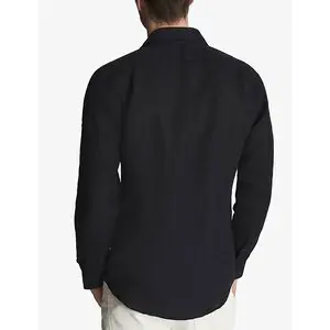 REISS Ruban Regular-fit Linen Shirt - Black