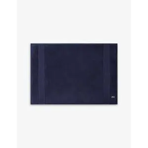 Lacoste Le Croco Logo-embroidered Cotton 70cm X 50cm - Marine