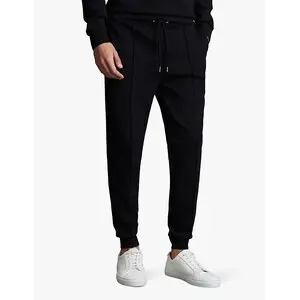 REISS Premier Regular-fit Mid-rise Stretch-jersey Jogging Bottoms Xxl - Navy Blue