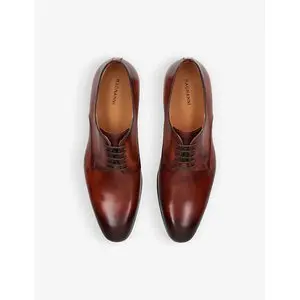 Magnanni Leather Derby Shoes - Brown