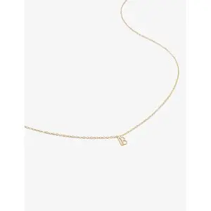 Monica Vinader Small Letter B 14ct Yellow-gold Pendant Necklace - Yellow Gold