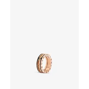 BVLGARI B.zero1 18ct Rose-Gold And Ceramic Ring Rose Gold