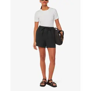 Whistles Elasticated-waist High-rise Linen Shorts